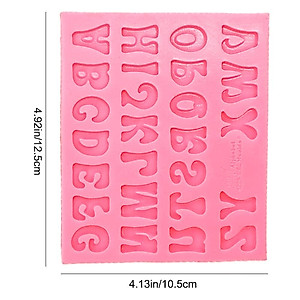 Fondant Mold Silicone,Mini A-Z 26 English Letters Mold Cake Mold Baking Cake Decoration Cupcake Topper Tools Alphabet Pink Handmade DIY Mould Tool For Handmade Chocolate,Candy