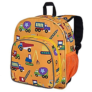 Wildkin 12-Inch Kids Backpack for Boys & Girls, Perfect for Daycare and Preschool, Toddler Bags Features Padded Back & Adjustable Strap, Ideal for School & Travel Backpacks (Under Construction)