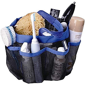 IPENNY Mesh Shower Caddy, Quick Dry Shower Tote Bag Oxford Hanging Toiletry and Bath Organizer with 8 Storage Compartments for Shampoo, Conditioner, Soap and Other Bathroom Accessories