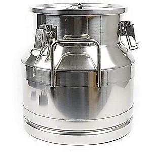 3.16Gallon Stainless Steel Milk Can Ice Bucket Wine Bucket,Water Jug Liquid Storage Pail,Commercial Fermentation Barrel,Canisters for Kitchen