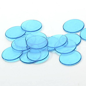 Tiuimk Set of 100 Reusable Plastic Bingo Chips in 4 Colors - 2cm Diameter for Bingo Cards