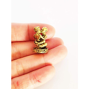 MiracleTH6395 Amulet Thai Magic Takrud INN Koo Mahasanaeh & Nang Gwak Mantra Yantra Cloth Couple Charm Talisman Buddha Power Luck Lover Love Money Wealth Business Attraction Blessing by Lp YangDam