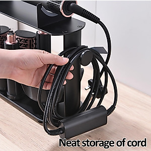 Affogato Stand Holder Compatible with Shark FlexStyle, Desktop Organizer for Storage Attachments, Rack with Cord Hanger for Accessories Curlers Brushes Diffuser