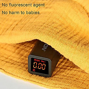 ATONGQI loveys for Babies, Organic Cotton Muslin Lovey Blanket, Security Blanket, Baby Gifts for Boys and Girls (Bear)