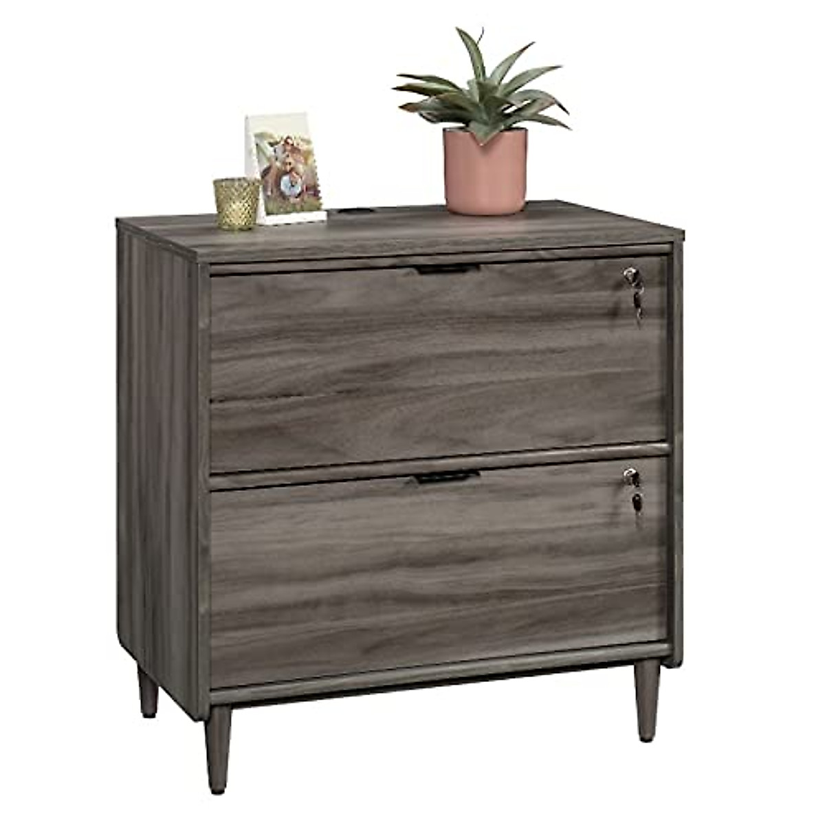 Sauder Clifford Place Lateral File Cabinet in Jet Acacia, Jet Acacia Finish