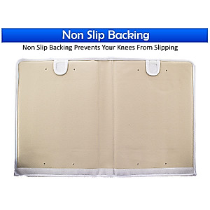 Bath Kneeler Pad & Elbow Armrest Mat for Bathtub - Baby Bath Kneeling Pad For Moms - Foldable Non Slip Safety Bathtube Padded Cushion w/ Storage Organizer & Knee Rest For Baby Bathing & Washing