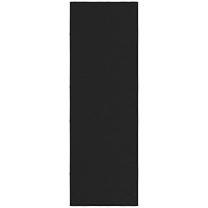 Machine Washable Modern Solid Design Non-Slip Rubberback 2x5 Traditional Runner Rug for Hallway, Kitchen, Bedroom, Entryway, 20" x 59", Black