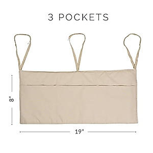 Natemia Baby Nursery Crib Organizer- Hanging Diaper Organizer for Crib - Made in Portugal