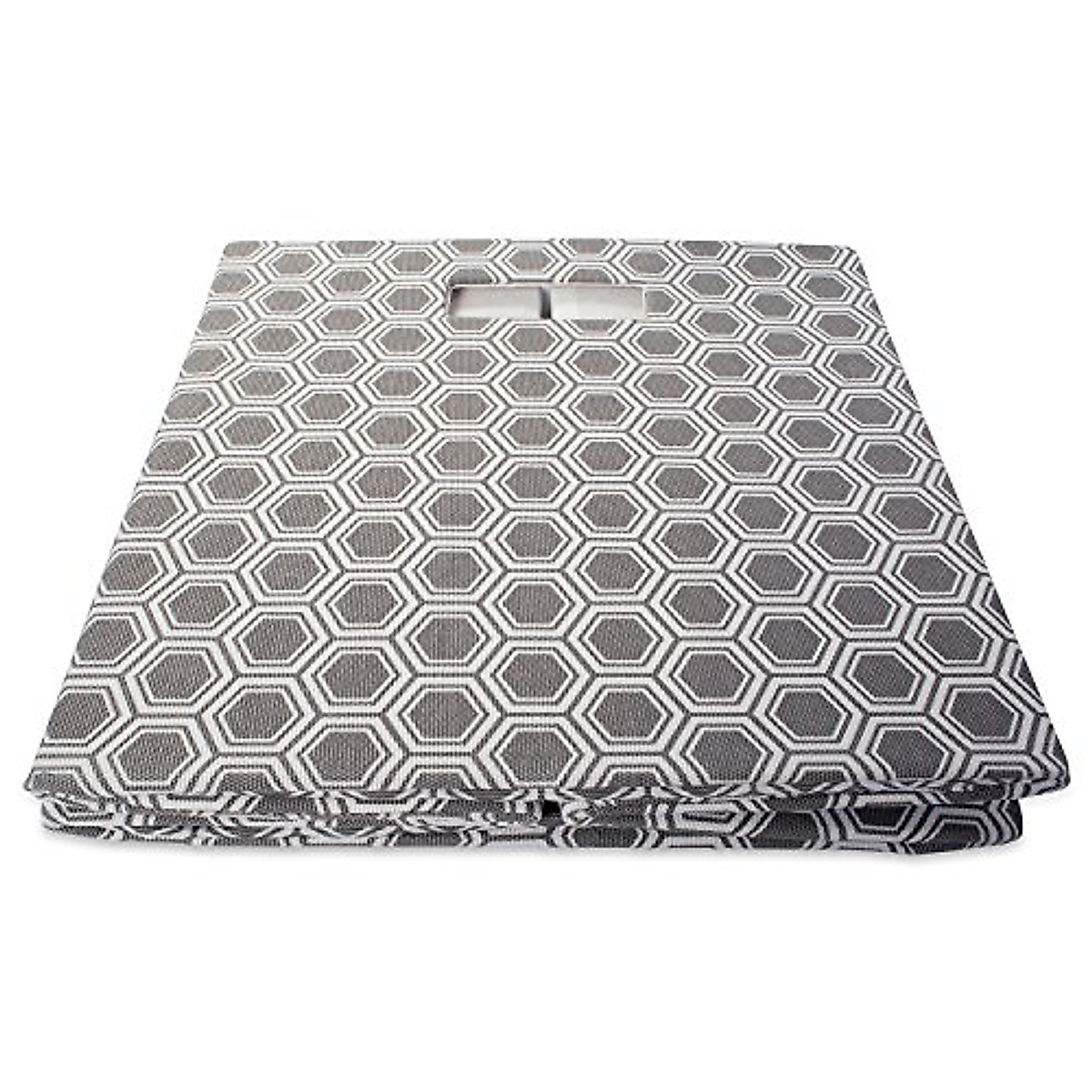 DII Collapsible Polyester Storage Cube, Honeycomb, Gray, Large