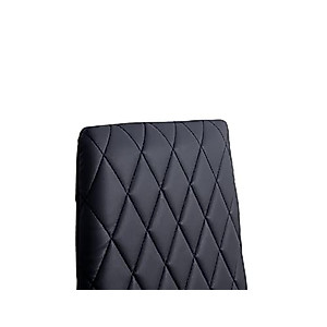 IANIYA Dining Chairs Set of 6/4, Ergonomically Designed PU Leather Chairs for Dining, Kitchen, Restaurant and More (4, Black)