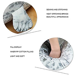 Baboies Plush Seal Pillow, Chubby Blob Seal Pillow Cute Seal Plush Toy Cotton Stuffed Animals (Grey Seals, Small)