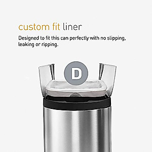 simplehuman 40 Liter / 10.6 Gallon Dual Compartment Butterfly Lid Kitchen Recycling Step Trash Can, Brushed Stainless Steel