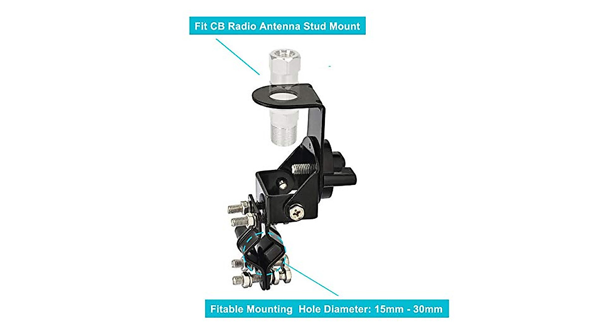 Bingfu Vehicle CB Radio Mirror Mount - Universal & Durable Antenna Bracket