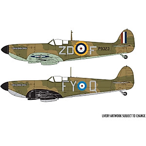 Airfix Model Airplane Kit Gift Set - A05126A Supermarine Spitfire Mk.Ia, Plastic Plane Model Kits for Adults & Kids 8+, Skill Level 3, 1:48 Scale WW2 Military Aircraft Models Gifts
