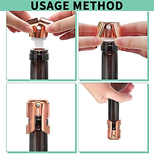 DLAND 3 Pack Stainless Steel Champagne Stopper, Bottle Sealer, Airtight and Leak-proof Stopper Protector (Silver,Black,Rose Gold)