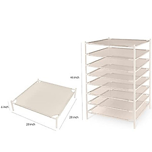 DOBMIT Stackable Laundry Drying Rack, Herb Drying Rack Sweater Drying Rack Mesh Clothes Drying Rack, 8-Layer