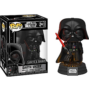 POP Star Wars: Darth Vader Electronic with Lights and Sound Funko Vinyl Figure (Bundled with Compatible Box Protector Case), Multicolor, 3.75 inches