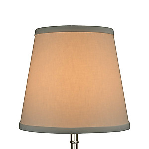 FenchelShades.com 7" Top Diameter x 10" Bottom Diameter 9" Slant Height Lampshade USA Made (Ivory)