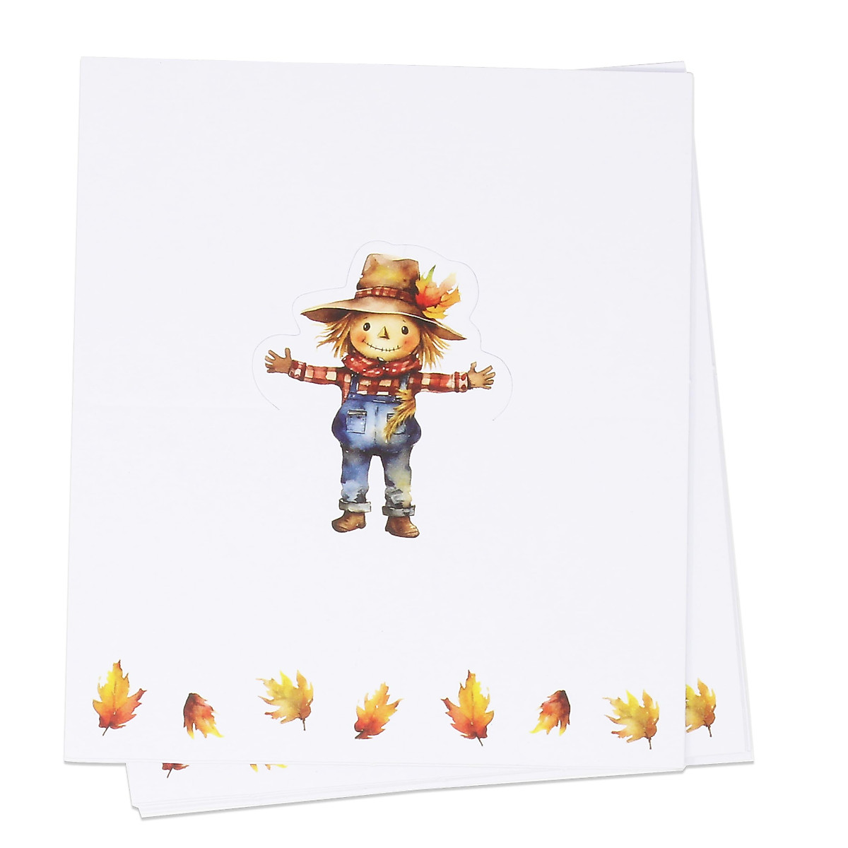 100 Pack Thanksgiving Place Cards Fall Scarecrow Seating Harvest Name Card Table Setting Paper Autumn Tent Cards Dinner Wedding Tables Placement Party