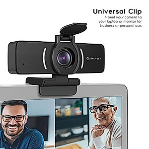 Amcrest 1080P Webcam with Microphone & Privacy Cover, Web Cam USB Camera, Computer HD Streaming Webcam for PC Desktop & Laptop w/Mic, Wide Angle Lens & Large Sensor for Superior Low Light (AWC205)