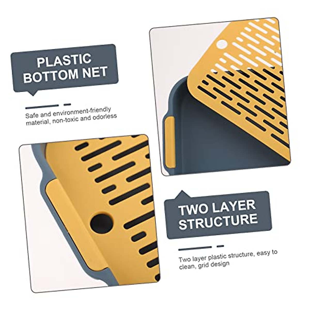 POPETPOP 2pcs Box Rabbit Toilet Outdoor Litter Box Square Serving Tray Litter Box for Large Cat Pet Pan Bedding Box Potty Trainer Corner Litter Box Rabbit Litter Tray Plastic Bunny Potty Pp