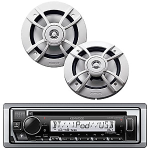 PKG-MR378BT Receiver Package + 6-1/2" Marine Speaker (KMR-D378BT & KFC-1633MRW)