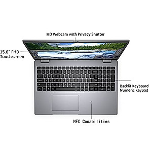 Dell Latitude 5520 (2023) 5000 15.6" FHD Touchscreen Business Laptop (Intel 4-Core i5-1145G7 vPro, 16GB RAM, 512GB PCIe SSD) Backlit, Thunderbolt 4, Wi-Fi 6, Webcam, IST SD Card, Win 10 / Win 11 Pro