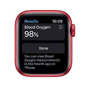 Apple Watch Series 6 (GPS, 40mm) - Red Aluminum Case with Red Sport Band (Renewed)