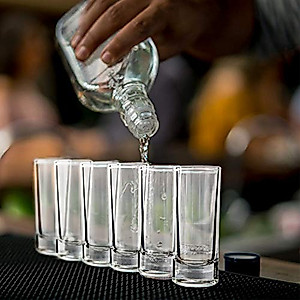 Ruckae 18 Pack Shot Glasses, 2 Ounce Shot Glasses with Heavy Base, Clear Shot Glasses Set of 18 (Cylinder Shaped)