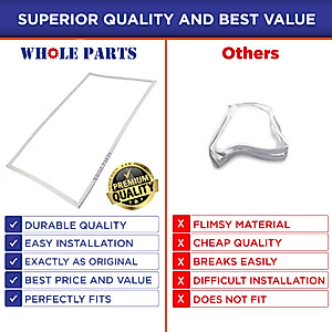Whole Parts Refrigerator/Freezer Door Seal Gasket Part# 5304505529 - Replacement & Compatible with Some Crosley, Frigidaire and Kenmore Refrigerators or Freezers
