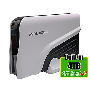 Avolusion PRO-Z Series 4TB USB 3.0 External Gaming Hard Drive for Xbox Series X|S (White)