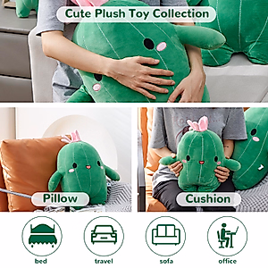 ProgoniaXYZ Cuddly Big Soft Toys Plant Cactus Doll, Plush Stuffed Animal Cactus Pillow and Blanket Set Lovely Gift for Birthday Christmas (Small 9.8inch)…