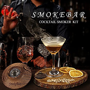 Cocktail Smoker Kit with Torch – 6 Flavors Wood Chips for Whiskey & Bourbon, Whiskey Smoker Infuser Kit, Old Fashioned Drink Smoker Kit, Bourbon Whiskey Gifts for Men, Dad, Husband (NO Butane)