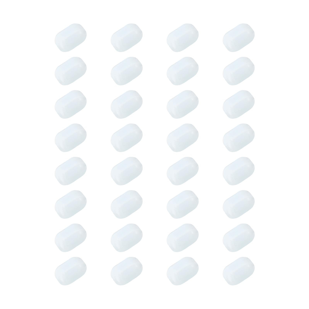 MECCANIXITY Magnetic Stirrer Mixer Stir Bar Rod 10mm/0.39" Cylinder Shape PTFE Coating Magnet White for Laboratory 32Pcs