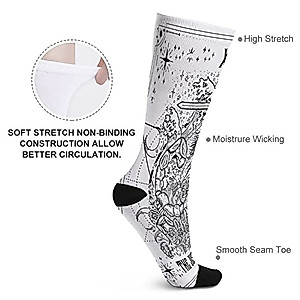 Tarot Card The Justice Socks for Women Socks for Men Crew Socks for Boys Mid Socks for Girls Stocking Stuffers for Teens Casual Athletic Sport Dress Socks