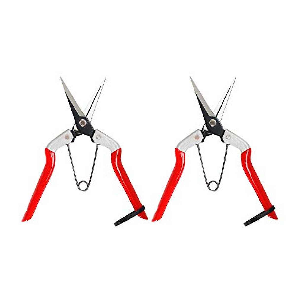 GARTOL Micro-Tip Pruning Shears, Hand Pruner Snips Florist Garden Scissors with Silicone Protective Sleeve, Perfect for Cutting Buds, Flowers, Vegetables and Picking Fruit, Trimming Plants(2 Pack)