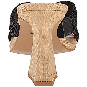 Dolce Vita womens Nitro Heeled Sandal, Black Raffia, 8 US