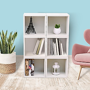 Way Basics Eco Stackable Storage Cube, Cubby Organizer (Tool-Free Assembly and Uniquely Crafted from Sustainable Non Toxic zBoard paperboard), White