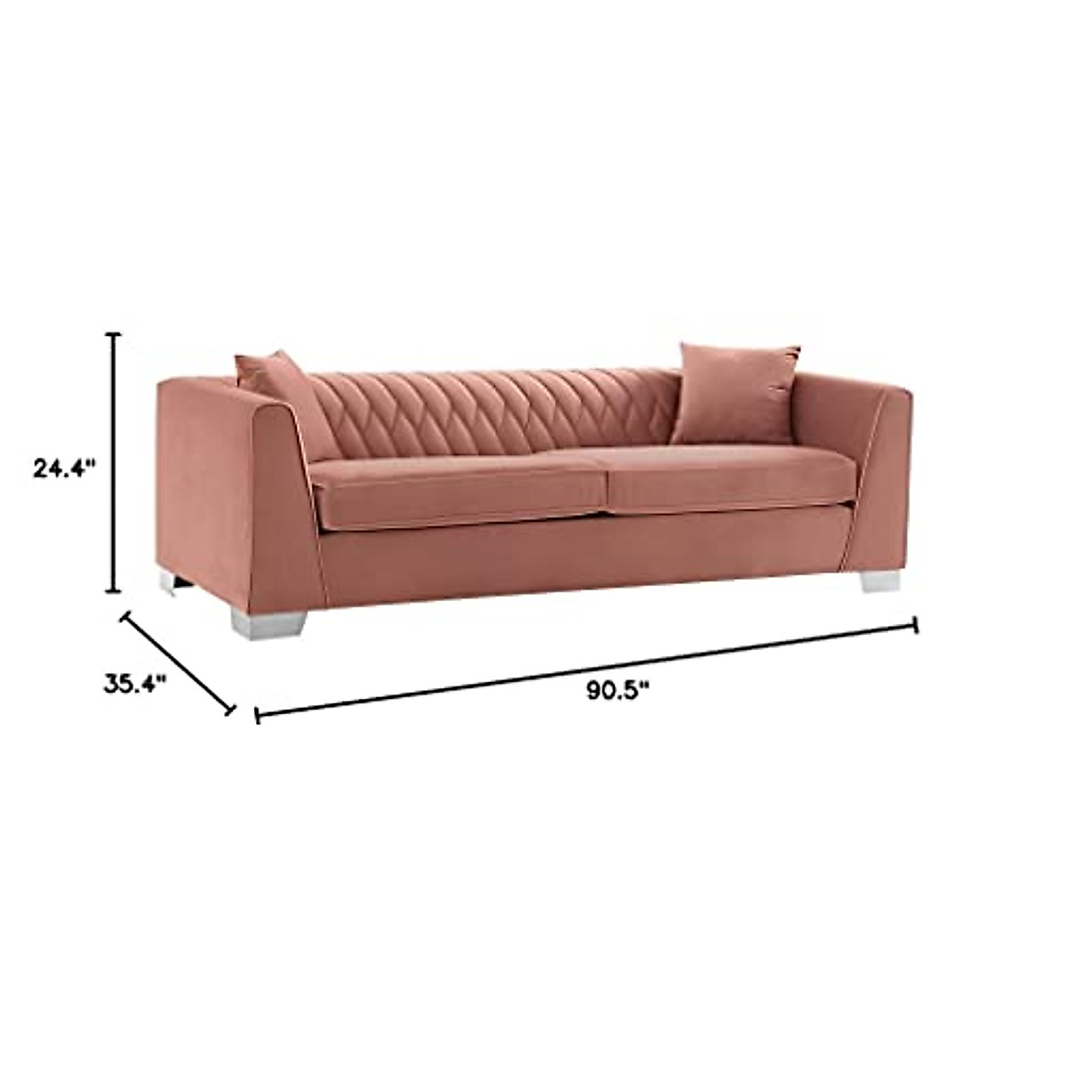 Armen Living Cambridge, Sofa, Blush