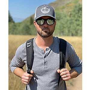 HORN GEAR Trucker Hat - Mountain Hat Edition (Charcoal/White)