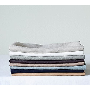 LK PureLife 100% Pure Flax Linen Kitchen Towels-20x27 Inch-Stonewashed Flax Linen-Extra Soft Quick Dry for Tea Towels Dish Towels Hand Towels-Set of 2-Taupe