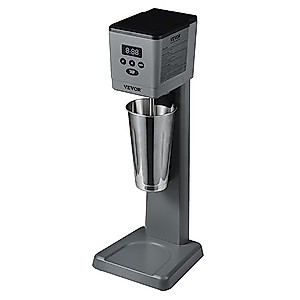 VEVOR Milkshake Maker, 375W Electric Milkshake Machine, Single Head Drink Mixer Blender Machine, LED Intelligent Microswitch, 3-Speed Milkshake Mixer with 820 ml Stainless Steel Cup