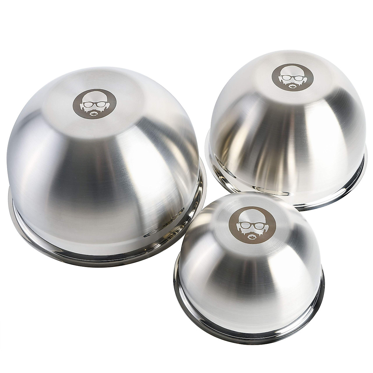 Babish Stainless Steel Mixing Bowl Set, 3-Piece