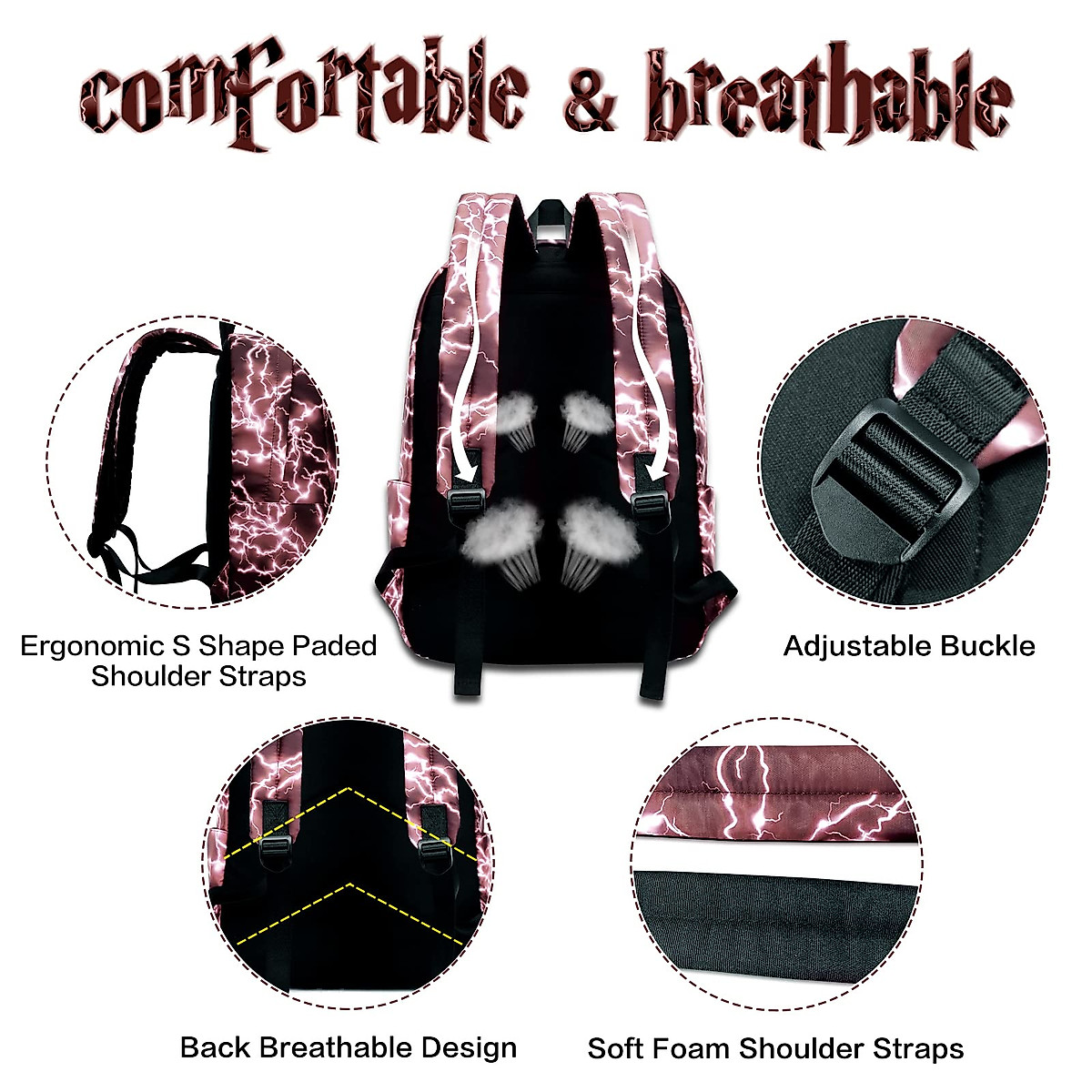 Starry Blue Laptop Bookbag for Men Waterproof Travel Bag Backpack for School Boys 16.5 inch