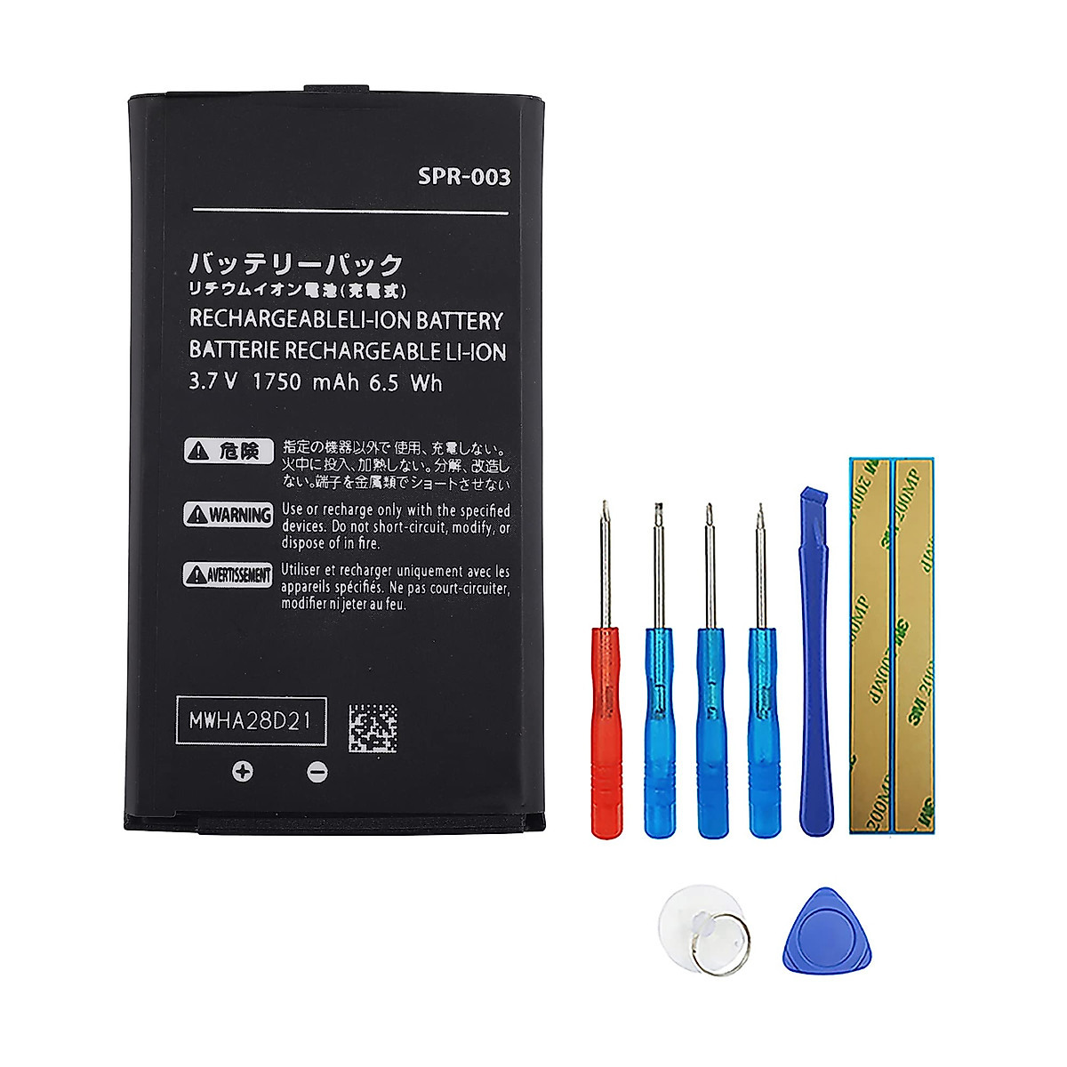 Beiduofen Battery SPR-003 Compatible with DS XL 2015 (SPR-001), 3DS LL, 3DS XL SPR-A-BPAA-CO with Tools