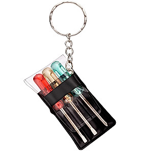 ArtCreativity Mini Screwdriver Set with Keychain (12 Pack) - Useful Adult Party Favors, Each Set Includes 3 Screw Drivers in a Handy Portable Pouch - Pocket Screwdriver & Mini Toolkit Keychain