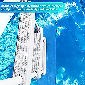 DECOHS 2 Rolls Swimming Pool Ladder Mat-9"x36" Non-Slip Pool Step Pad-Medium Swimming Pool Mat Safety Liner for Swimming Pool Liner and Stairs Protective (Stripe)