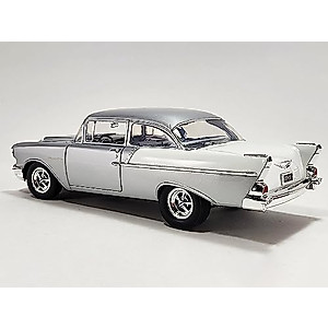 1957 Chevy 150 Street-Strip Silver Metallic and White Limited Edition to 300 Pieces Worldwide 1/18 Diecast Model Car by Acme A1807016