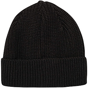 Hurley Men's Cuffed Beanie - Loose Knit Winter Hat, Size One Size, Black