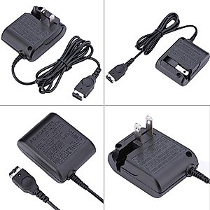 AC Adapter for Gameboy, NDS Connection Charger Adapter for SP, Reverse Circuit Protection Lightweight Portable for GBA for Gameboy Game Console Travel